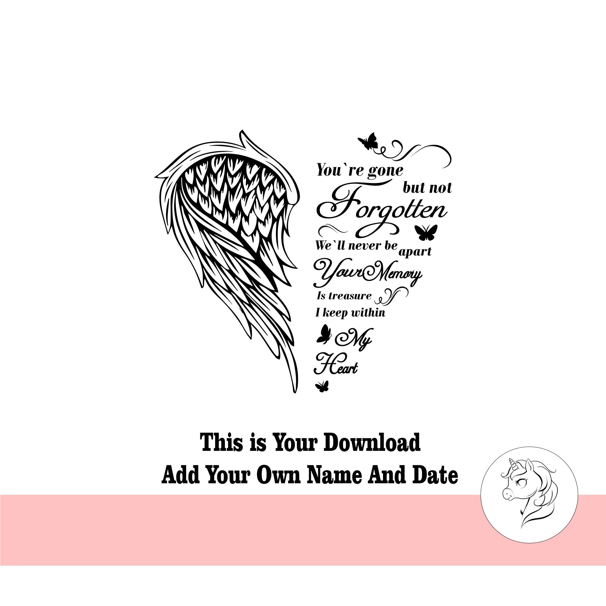 You're Gone but Not Forgotten Svg Memorial Svg Memorial - Etsy Australia