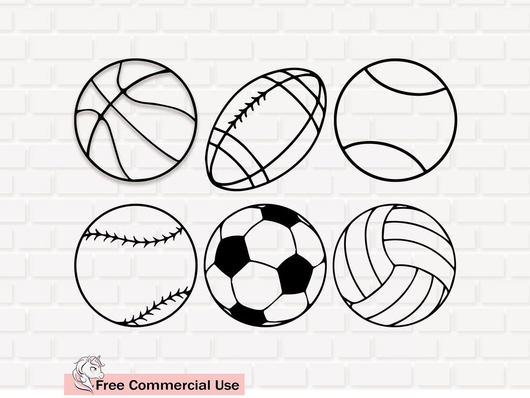Sports Balls Svg, Sports Balls Png, Football, Baseball, Soccer, Golf ...
