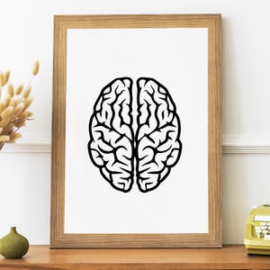 Brain SVG Clipart: Stencil Cut File (instant Download) - Etsy Australia