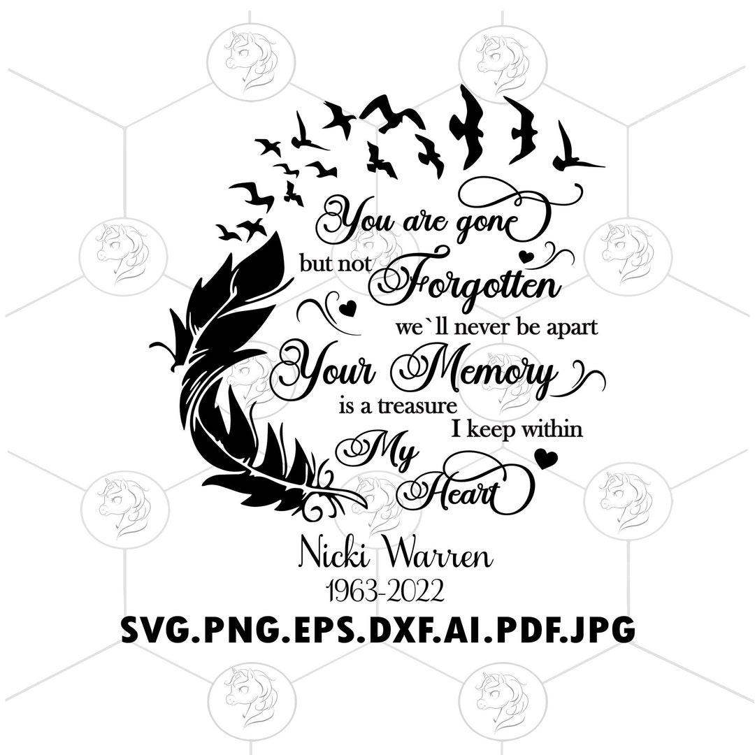 You're Gone but Not Forgotten Svg Flying Birds From - Etsy