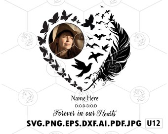 Dad in Loving Memory Angel Wings SVG Add Name Angel Wings - Etsy