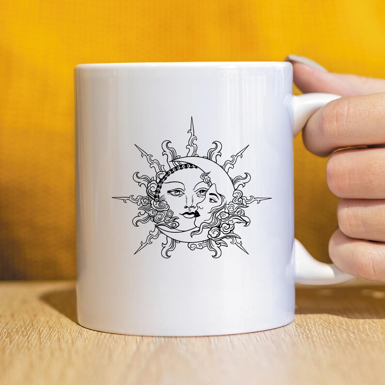 Sun and Moon Celestial SVG Clipart: Bohemian Cricut (digital Download) - Etsy