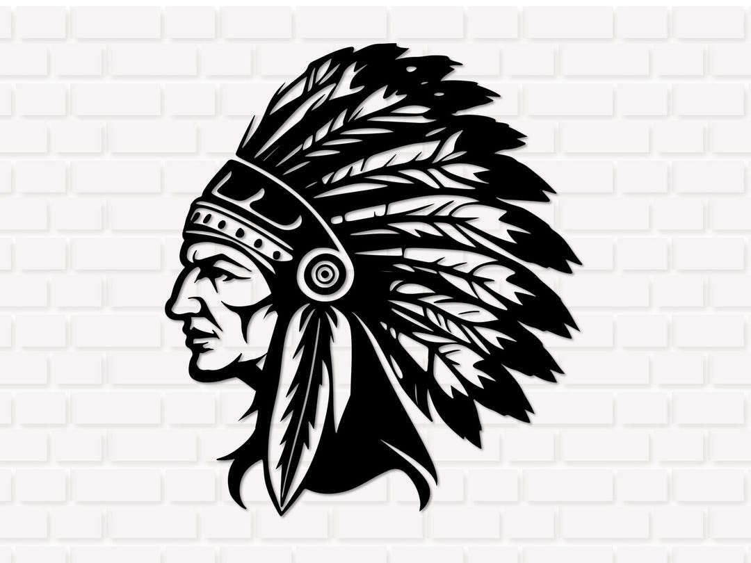 Indian Chief SVG, Tribal Chief SVG, Native American Indian Tribe ...