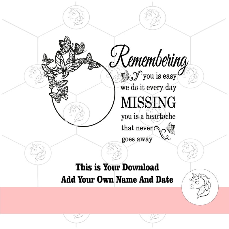 Remembering You is Easy Svg in Loving Memory Svg Memorial - Etsy