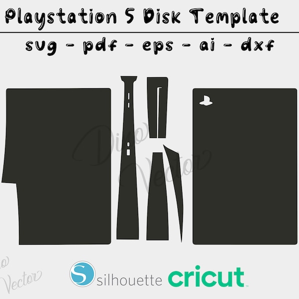 Cricut Ps5 Template - Etsy UK