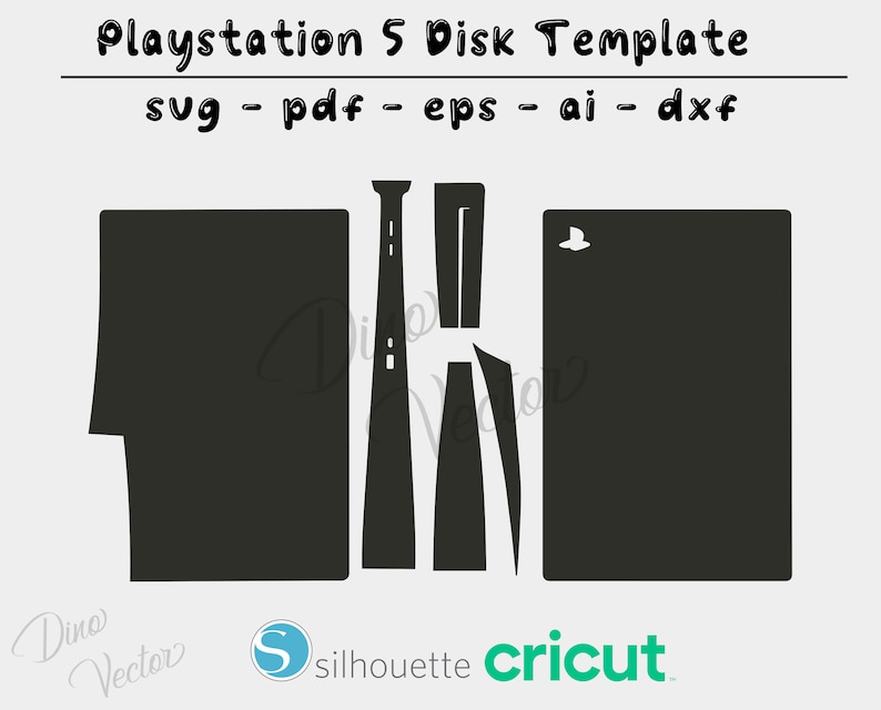 PS5 Disk Skin Template Vector Cut File Cricut Vector Cut File Wrap ...