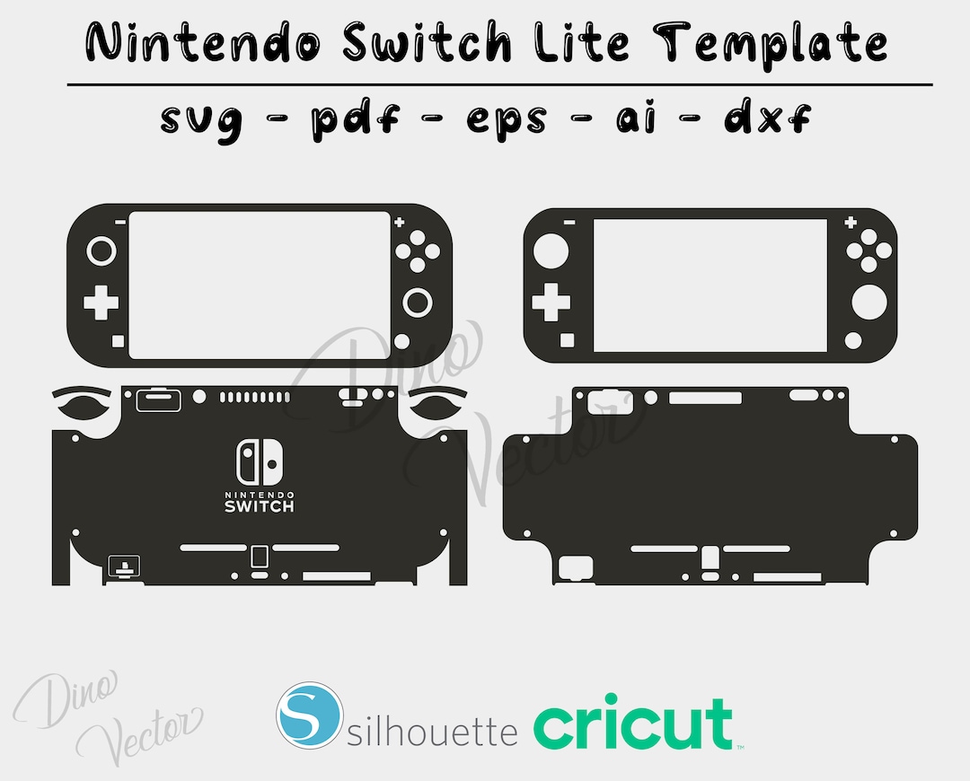 Ns Switch Lite - Vector Cut File - Cricut Vector Cut File - Wrap Template - Silhouette - Cameo ...