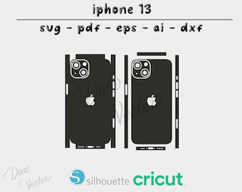Apple iPhone 13 Pro Max Full Wrap Skin Cutting Template Dxf, SVG, EPS ...