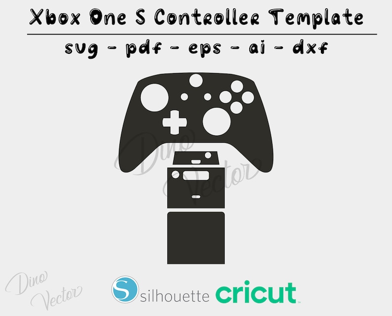 Xbox One S Controller Skin Template - Vector Cut File - Cricut Vector ...
