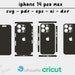 Apple iPhone 13 Pro Max Skin Template - Cricut Vector Cut File - Wrap ...