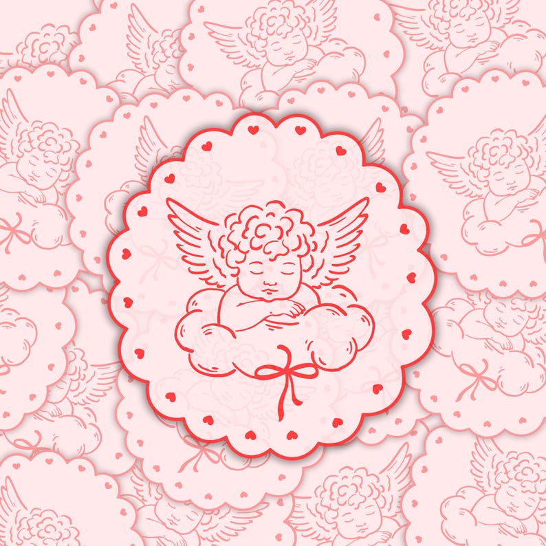 Angel Coquette Sticker | Waterproof Vinyl Decal, Laptop, Water Bottle ...