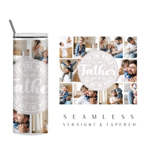 Fathers Day Tumbler Sublimation PNG, Dad Photo Mug, Father Photo ...