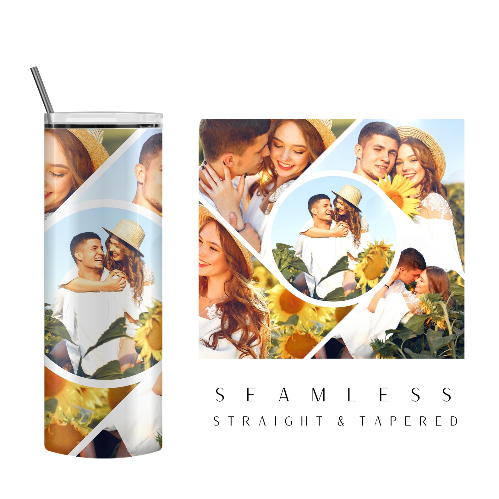 Photo Tumbler Sublimation Design: Collage Template (PNG, SVG, Canva) - Etsy
