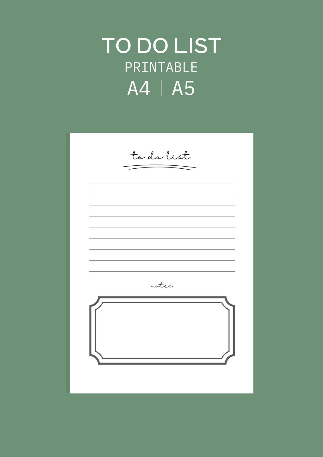 Printable TO DO LIST A5&A4, Minimal to Do List Printable, Simple Tasks ...