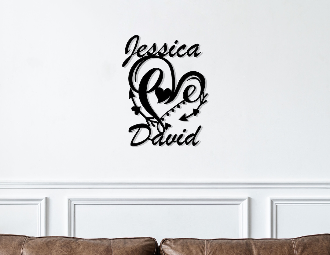 Custom Couple Sign With Names, Personalized Metal Wedding Sign, Custom ...