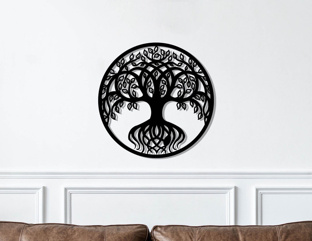 Baum des Lebens Metall Wanddeko, Metall Wanddeko, Moderne Outdoor Wandkunst, Metall Wanddekor ...