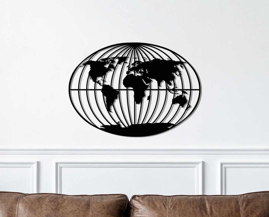 World Metal Wand Art, Metall Wanddeko, Moderne Wandkunst, Metall Wand ...