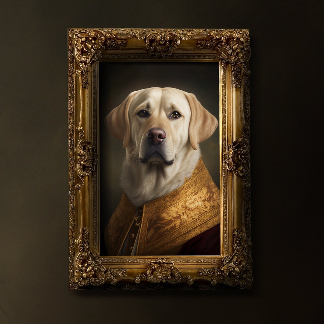 Elegant Golden Labrador Portrait Poster - Perfect for Dog Lovers and ...