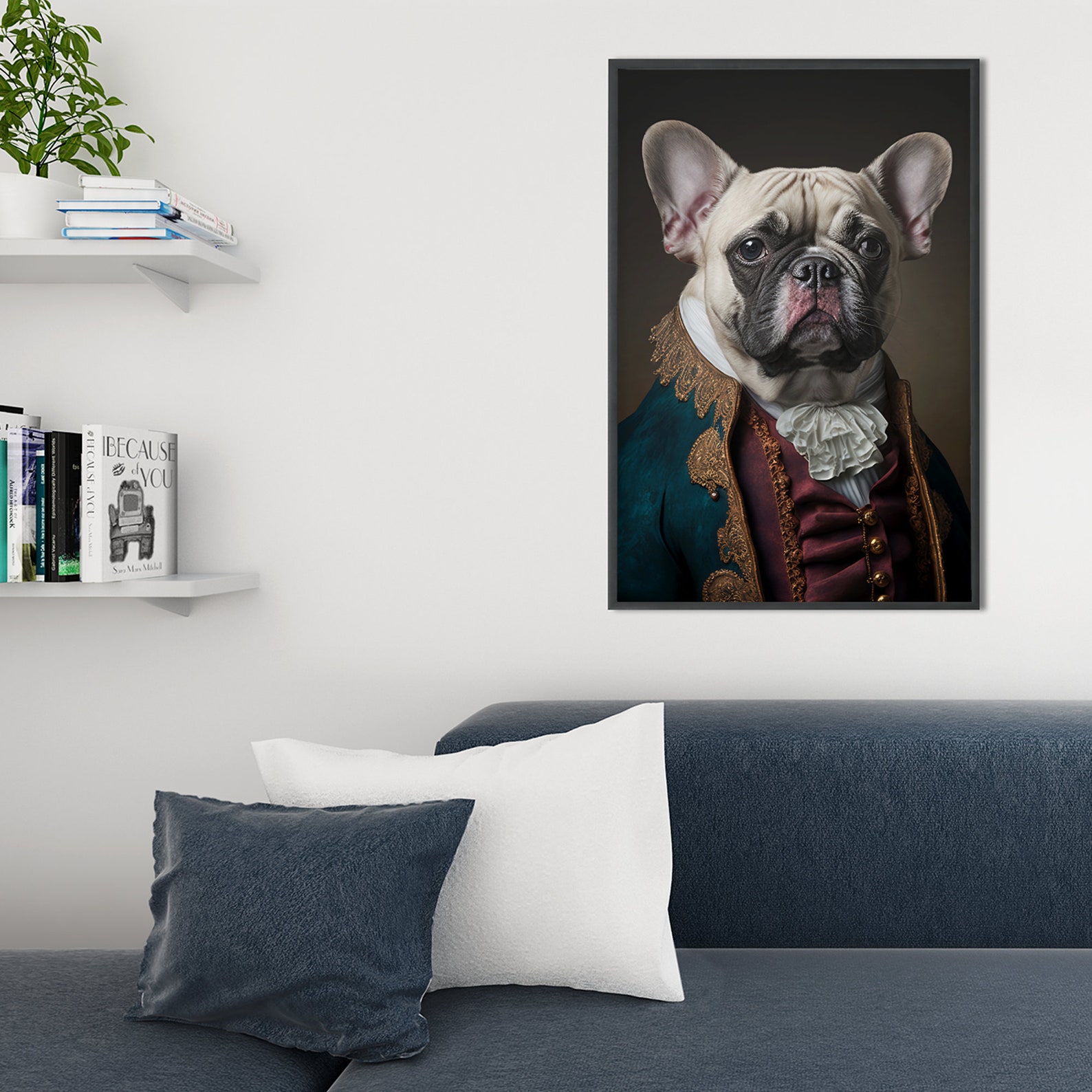 Elegant French Bulldog Gentleman Portrait Poster - Perfect for Dog ...