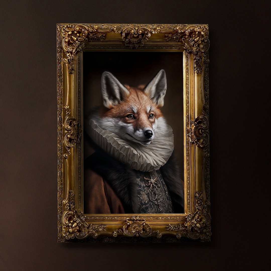 Gentleman Fox Poster - Aristocratic Fox - Royal Fox - Charming Fox ...