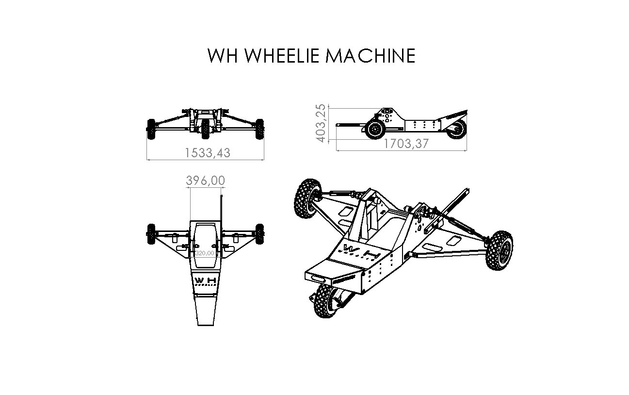 Wheelie Trainer Blueprint for Wheelie Cage Wheelie Frame, Complete ...