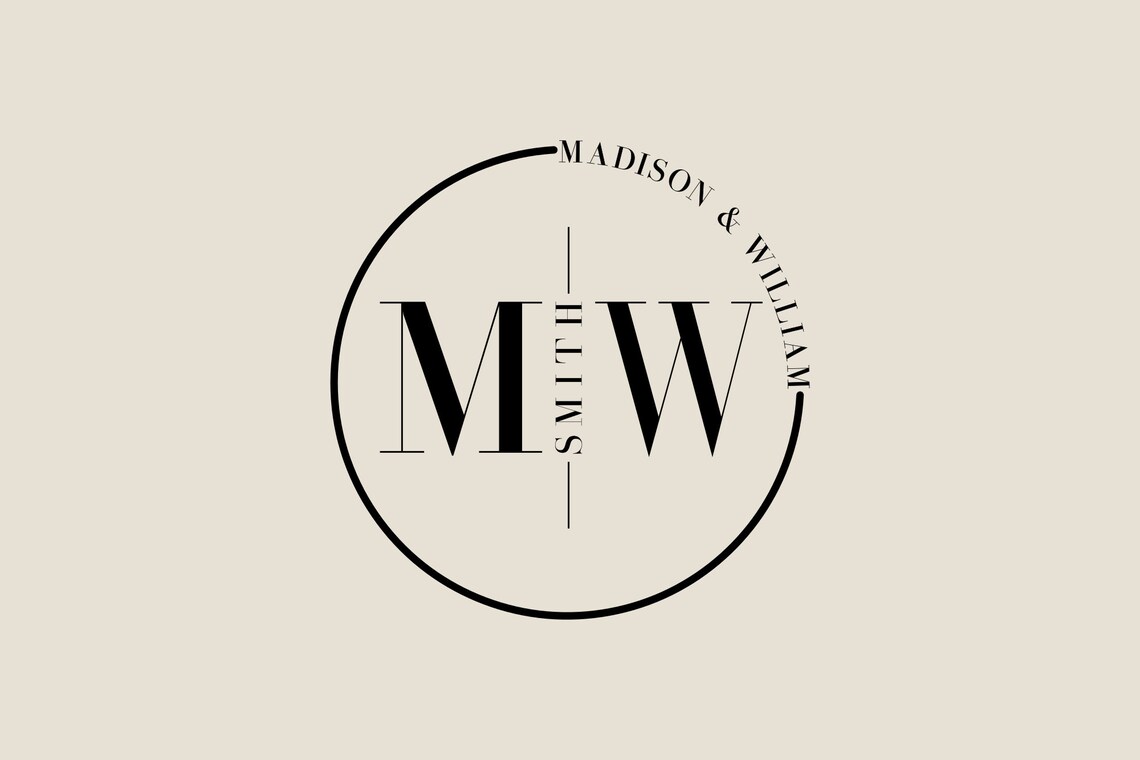 Custom Wedding Logo Wedding Monogram Wedding Initial Logo - Etsy