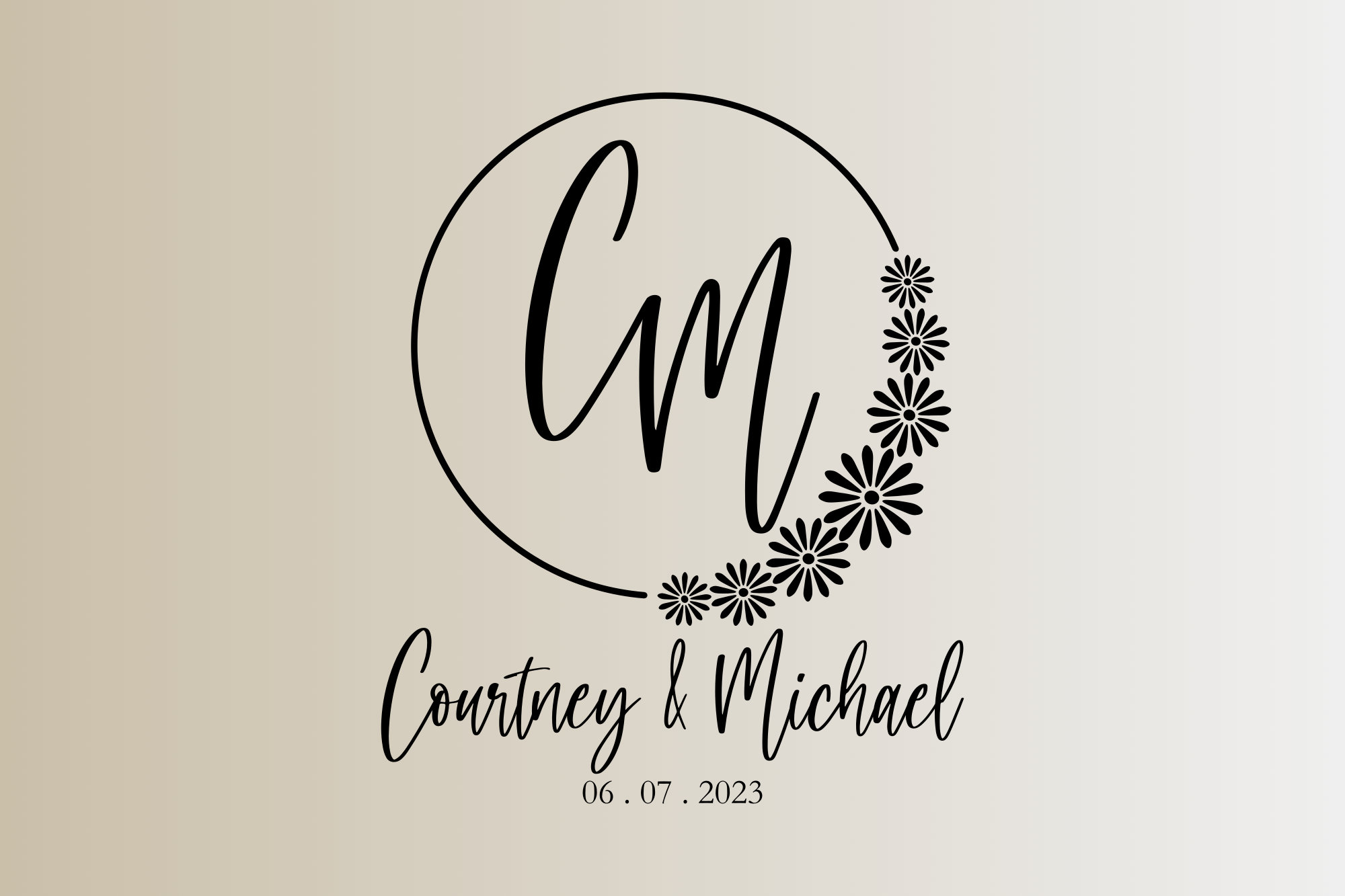 Custom Wedding Logo Monogram Custom Design Floral Logo - Etsy