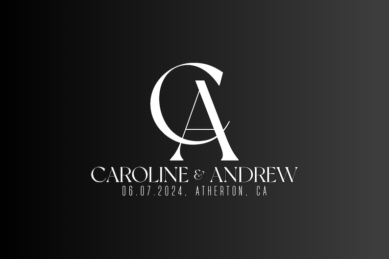 Modern Wedding Logo, Modern Wedding Monogram, Wedding Initials Logo ...