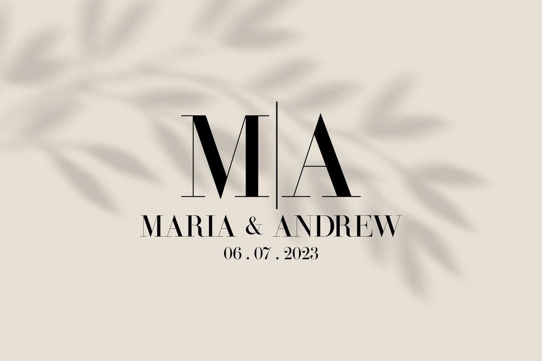 Custom Wedding Logo Design, Monogram Logo, Initial Logo, Couples Logo ...