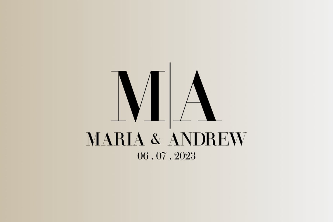Custom Wedding Logo Design, Monogram Logo, Initial Logo, Couples Logo ...