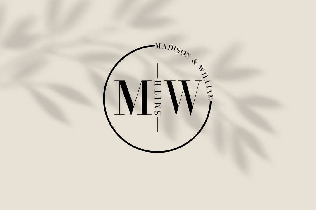 Custom Wedding Logo, Wedding Monogram, Wedding Initial Logo, Couples ...