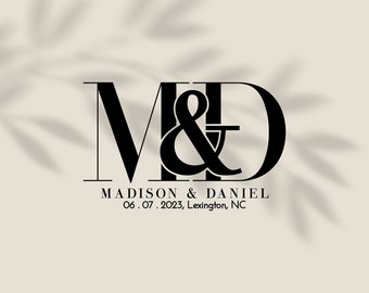 Custom Wedding Logo and Monogram Design, Initials Logo, Couple Logo ...