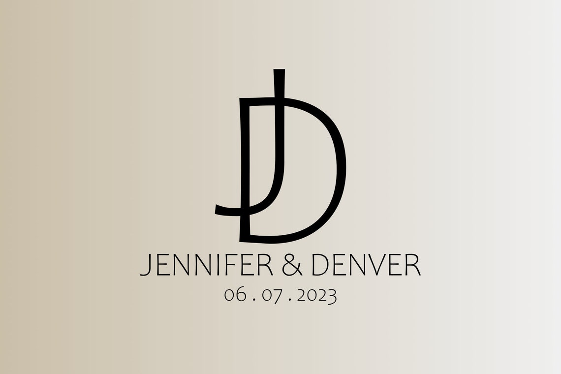 Custom Wedding Logo and Monogram Design, Initials Logo, Couple Logo ...