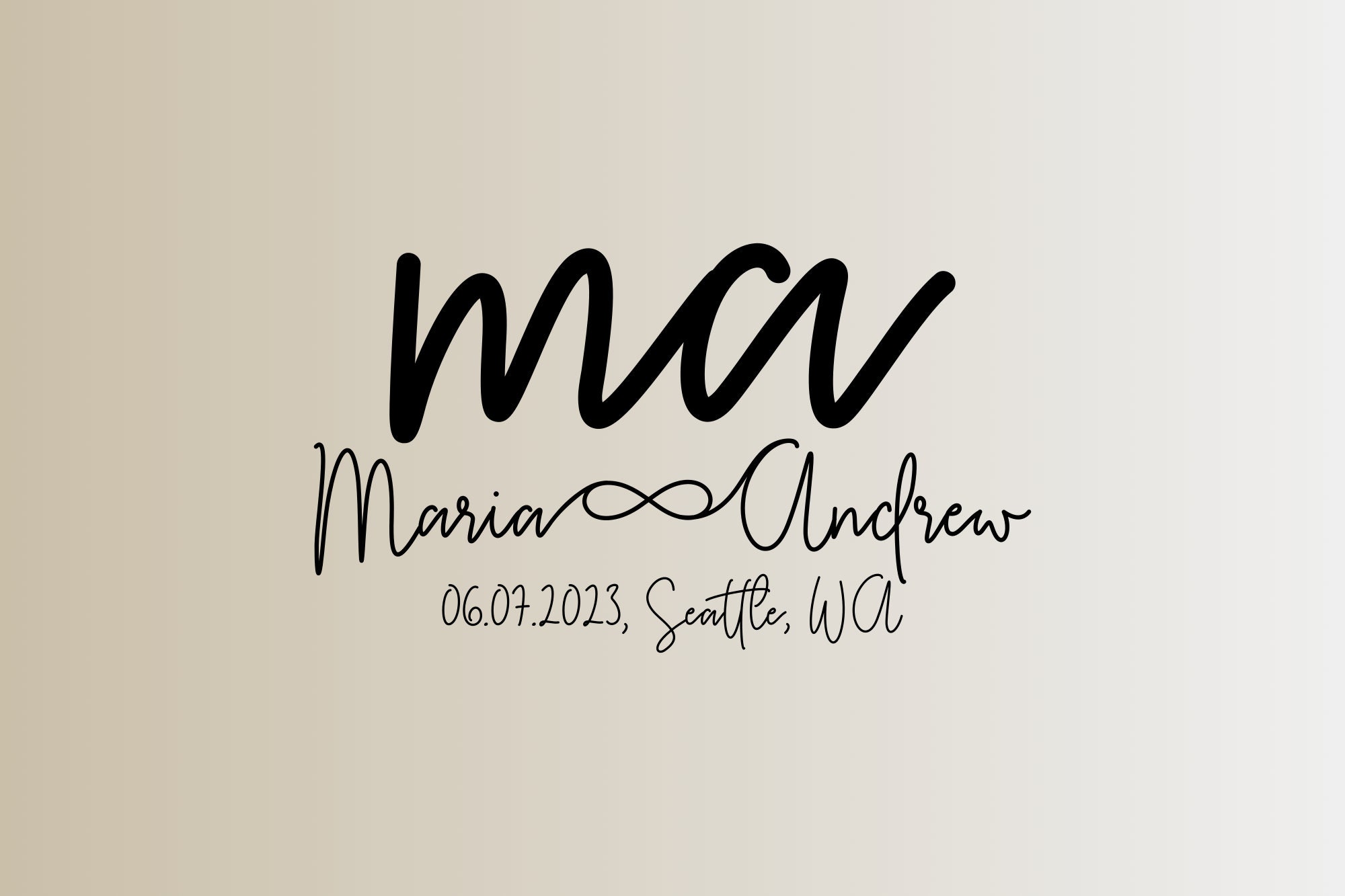 Custom Wedding Logo Custom Wedding Monogram Photography Logo - Etsy