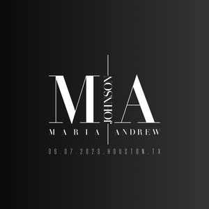 Personalized Wedding Logo Design: Modern Couple Monogram (digital ...