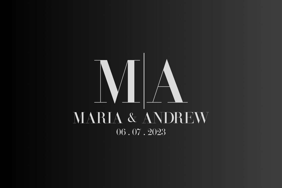 Custom Wedding Logo Design, Monogram Logo, Initial Logo, Couples Logo ...