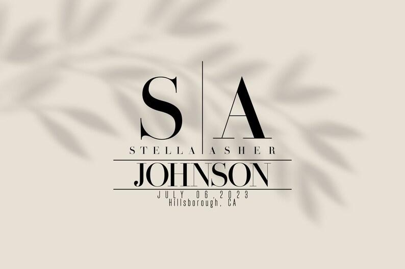 Wedding Logo, Wedding Monogram, Wedding Initial Logo, Couples Logo ...