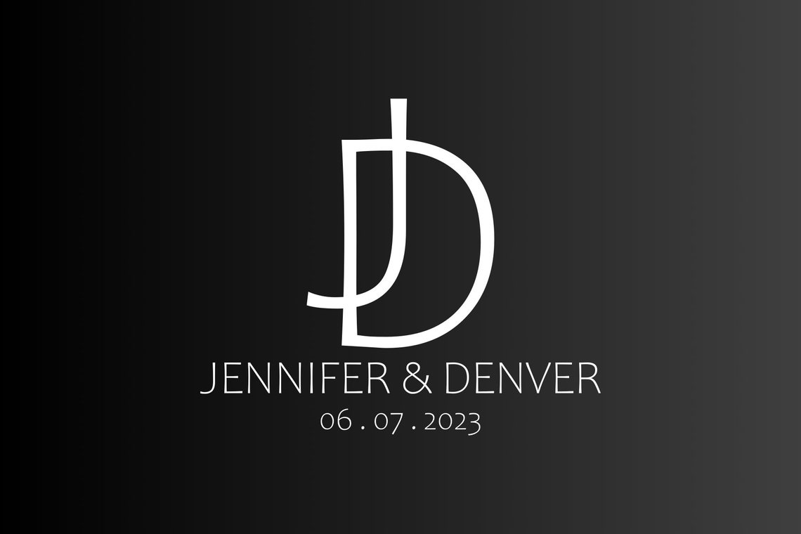 Custom Wedding Logo and Monogram Design, Initials Logo, Couple Logo ...