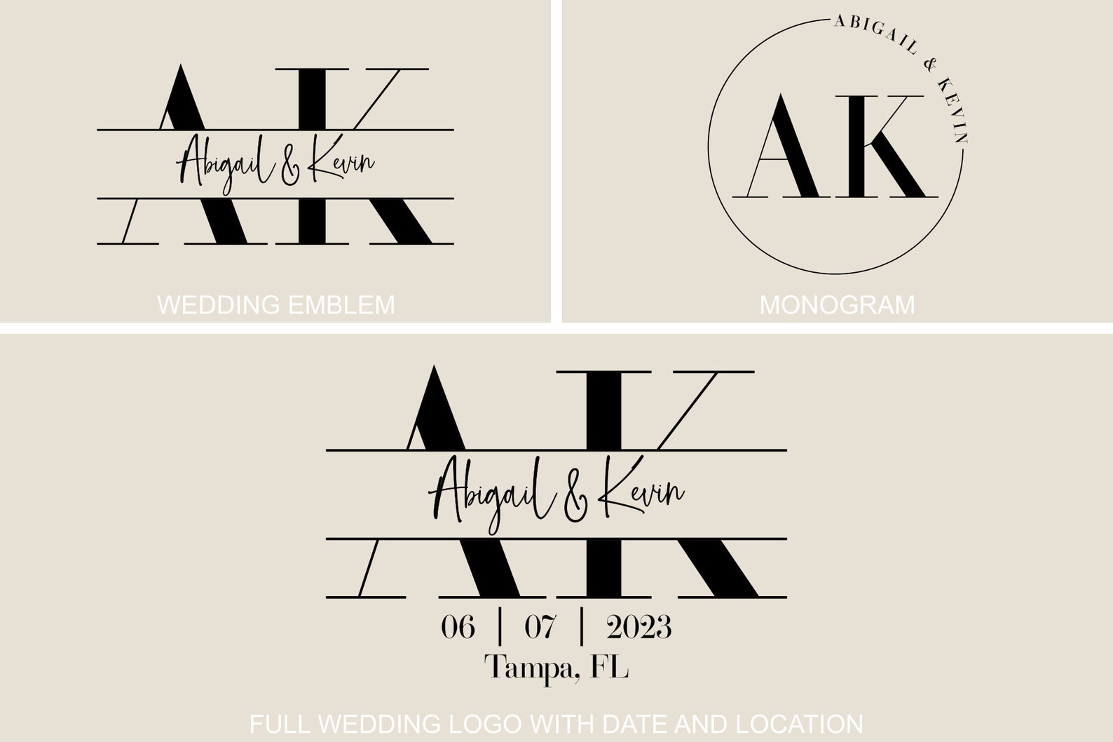 Custom Wedding Monogram Design, Custom Logo Design, Initial Logo ...