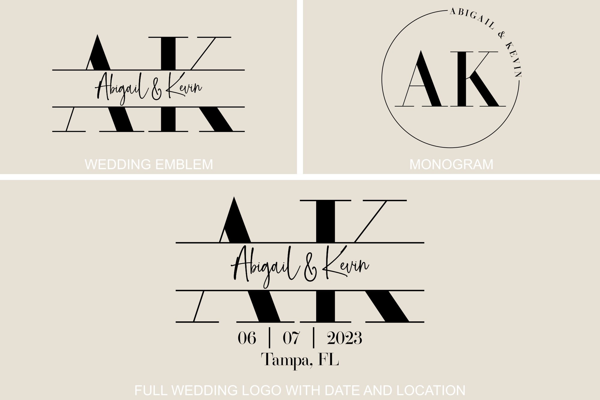 Custom Wedding Monogram Design, Custom Logo Design, Initial Logo ...