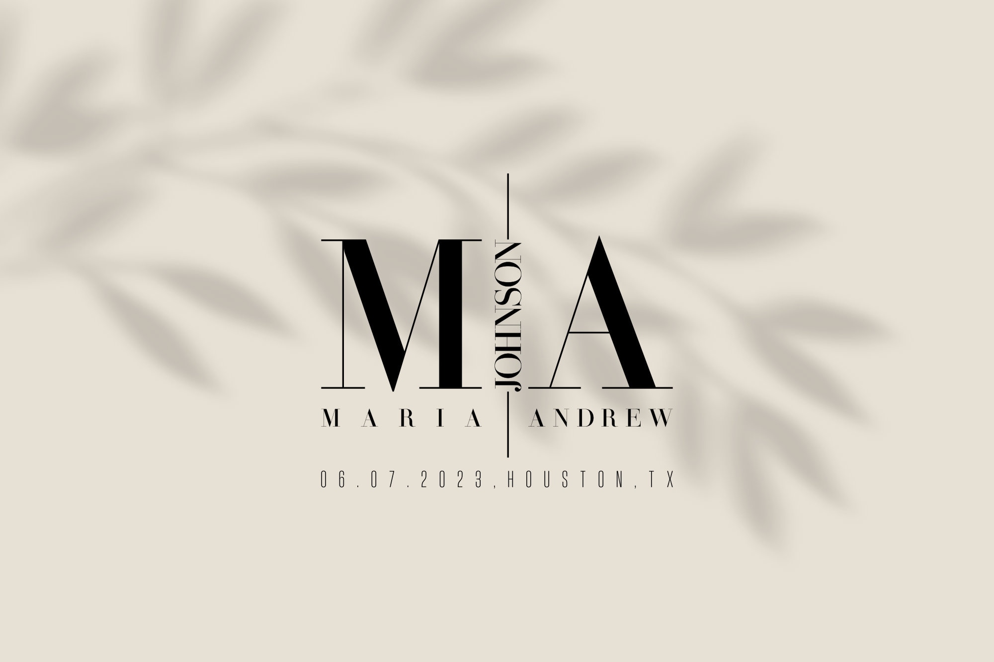 Personalized Wedding Logo Design: Modern Couple Monogram (digital ...