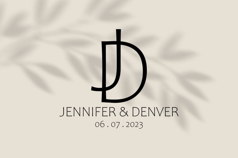 Custom Wedding Logo and Monogram Design, Initials Logo, Couple Logo ...
