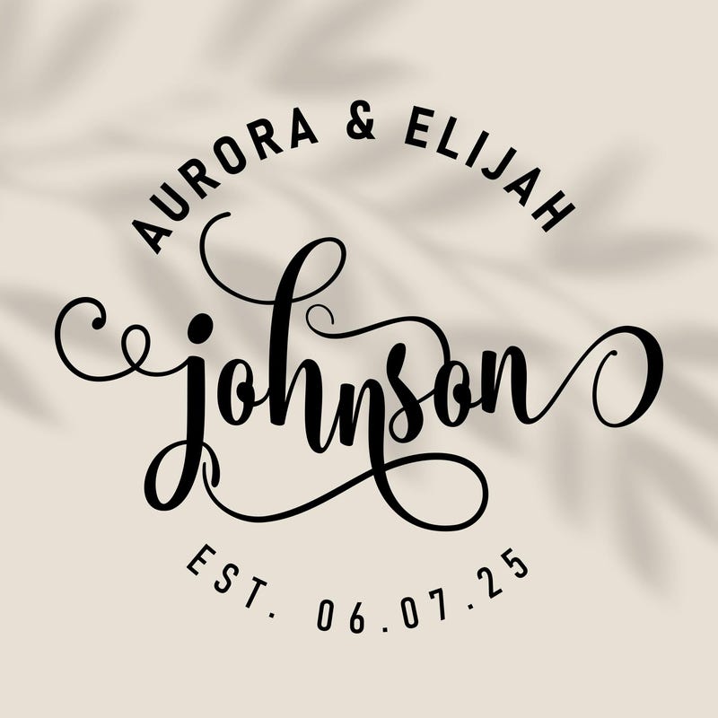 Last Name Monogram - Etsy