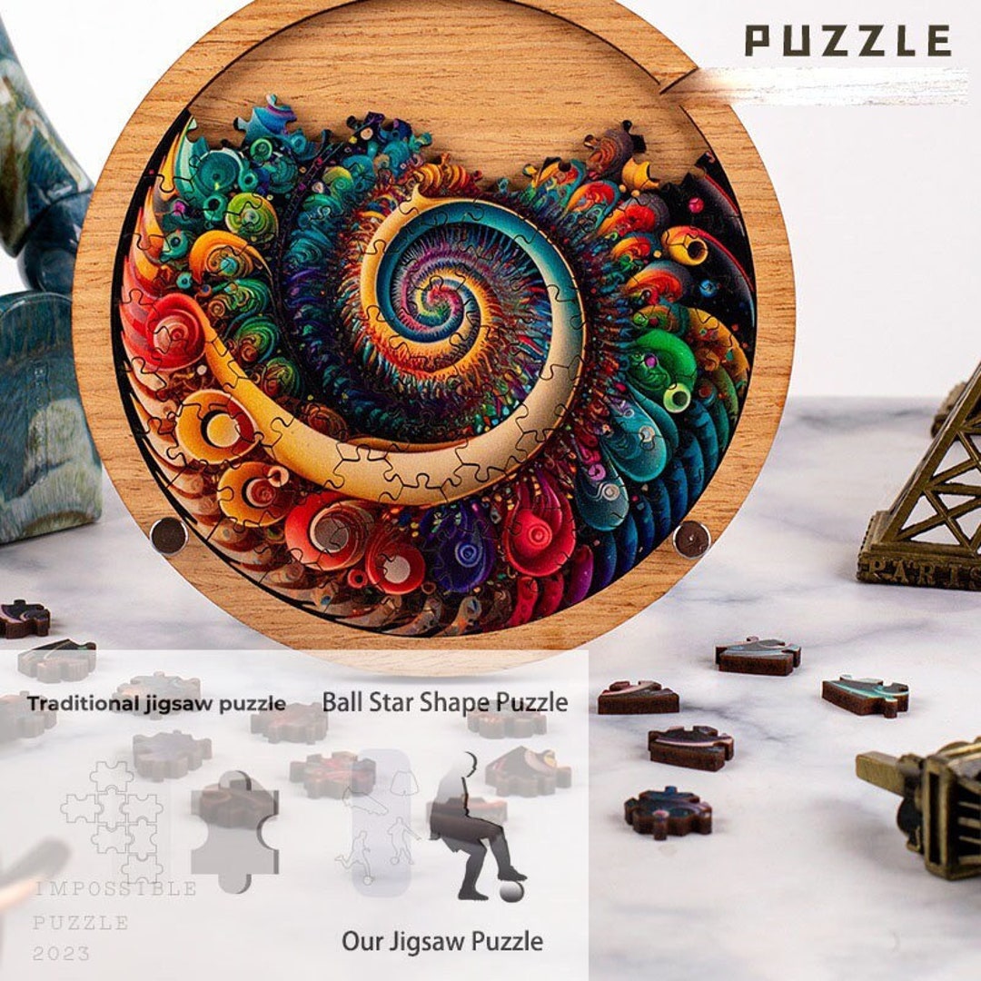 Creative Wooden Colorful Disc Puzzles: Discover Infinite - Etsy
