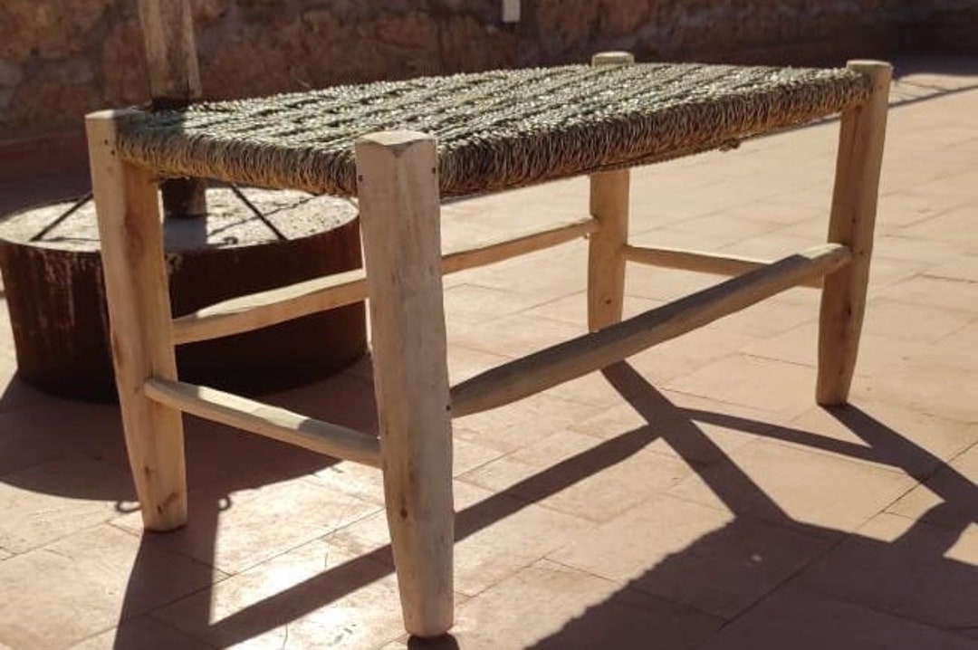Moroccan Wood Bench and Cross Braiding - Etsy