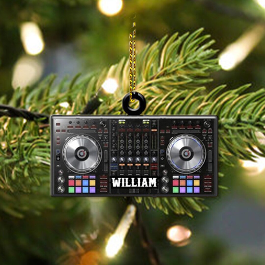 DJ Table Christmas Ornament Personalized Custom Name Dj Mixer - Etsy