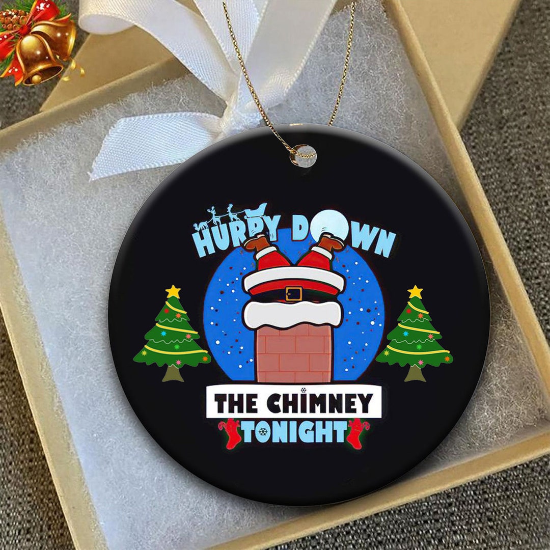 Santa Ornament Santa in Chimney Decoration St Nicolas - Etsy