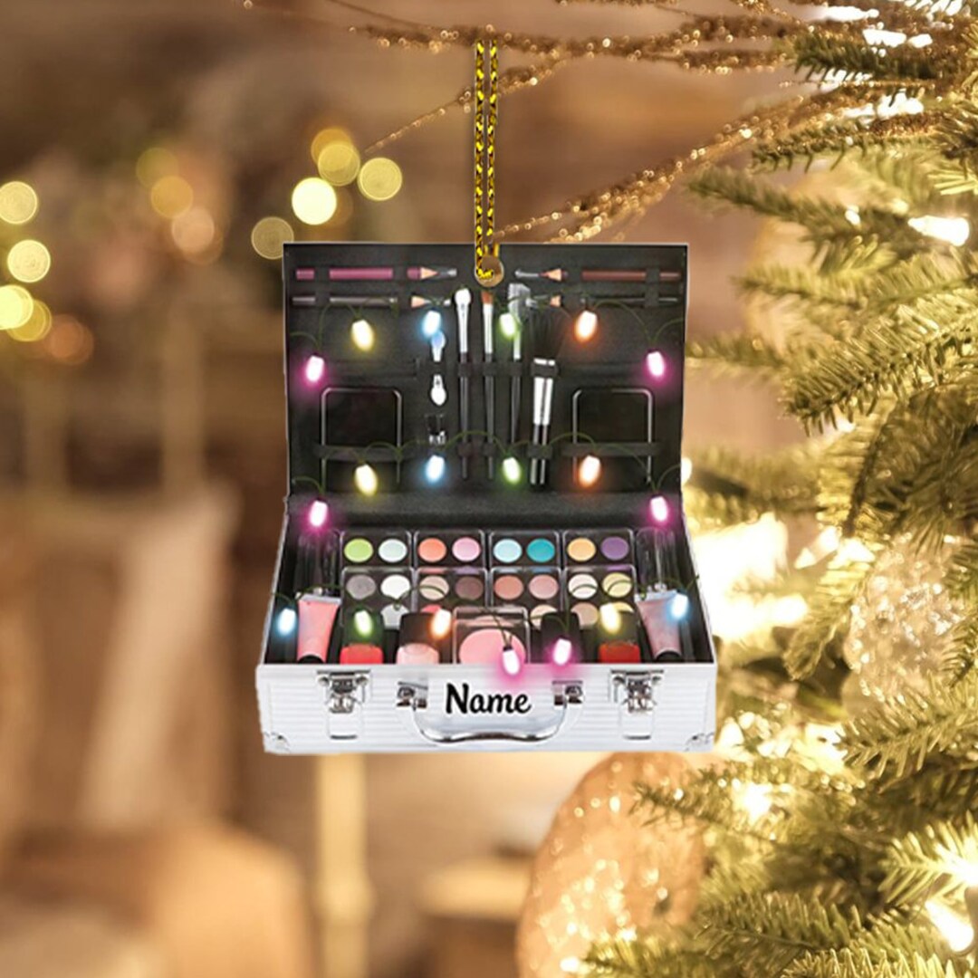 Personalized Makeup Case Christmas Ornament Loved Makeup Case - Etsy