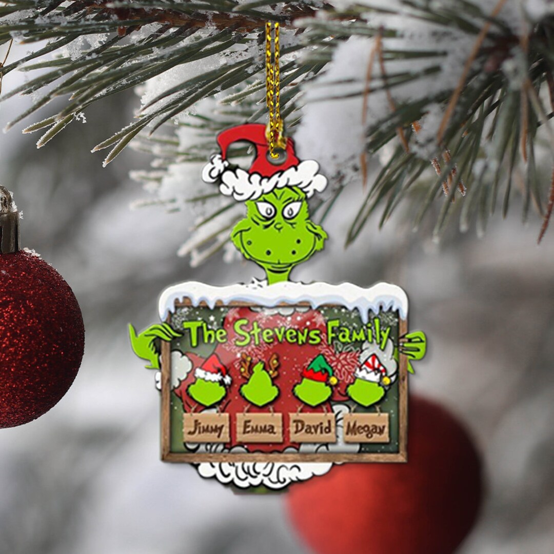 Personalized Grinch Ornament-christmas Ornament - Etsy