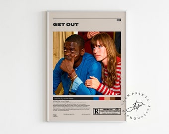 Retro Get Out Poster - Etsy